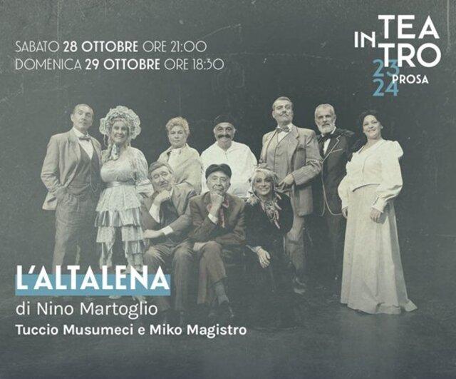 Tuccio Musumeci porta in scena ''L'Altalena'' di Nino Martoglio al ... Tuccio Musumeci porta in scena ''L'Altalena'' di Nino Martoglio al ...