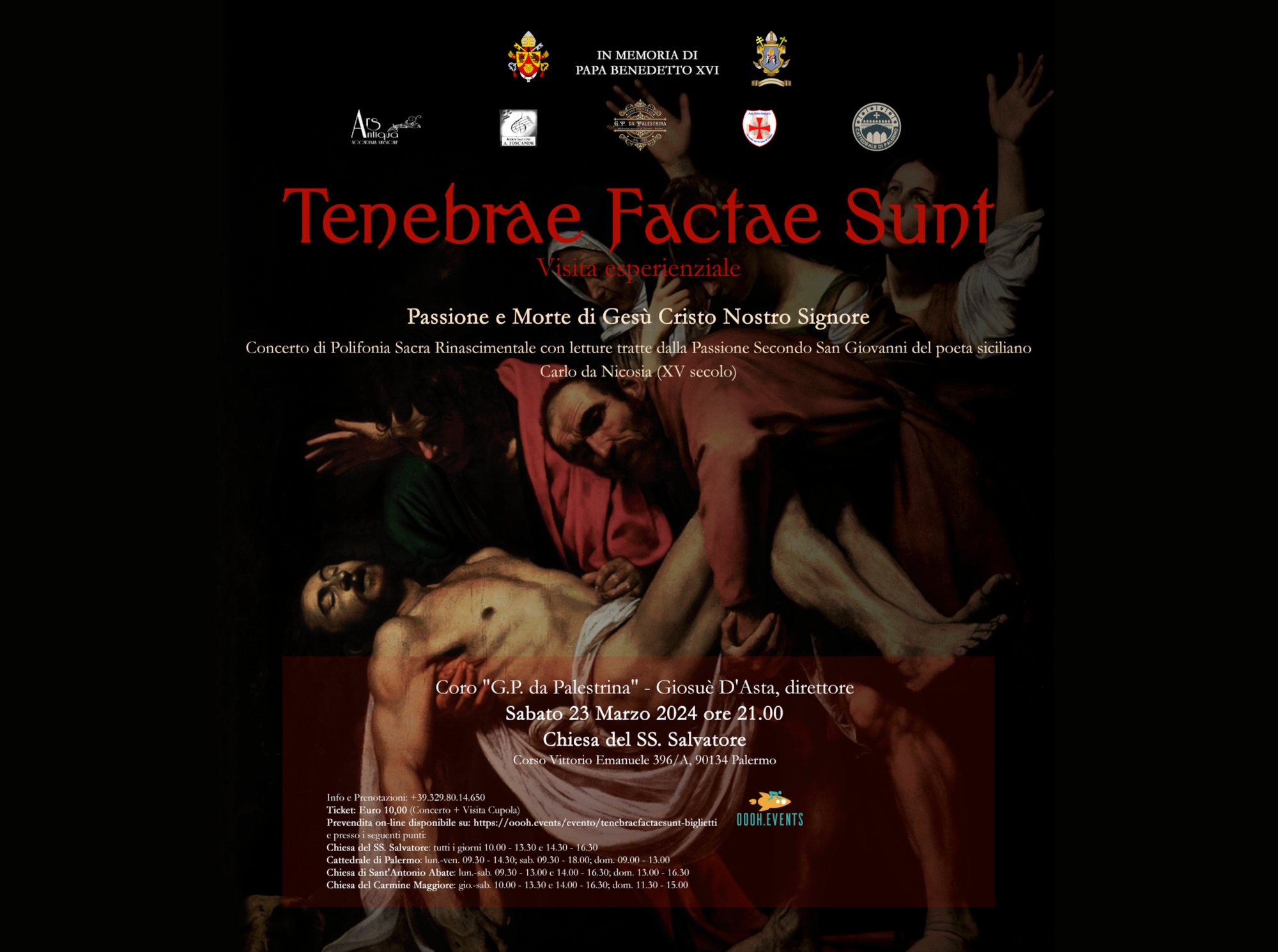 ''Tenebrae Factae Sunt'': un esperienza mistico-musica in memoria di Benedetto XVI. Chiesa SS ...