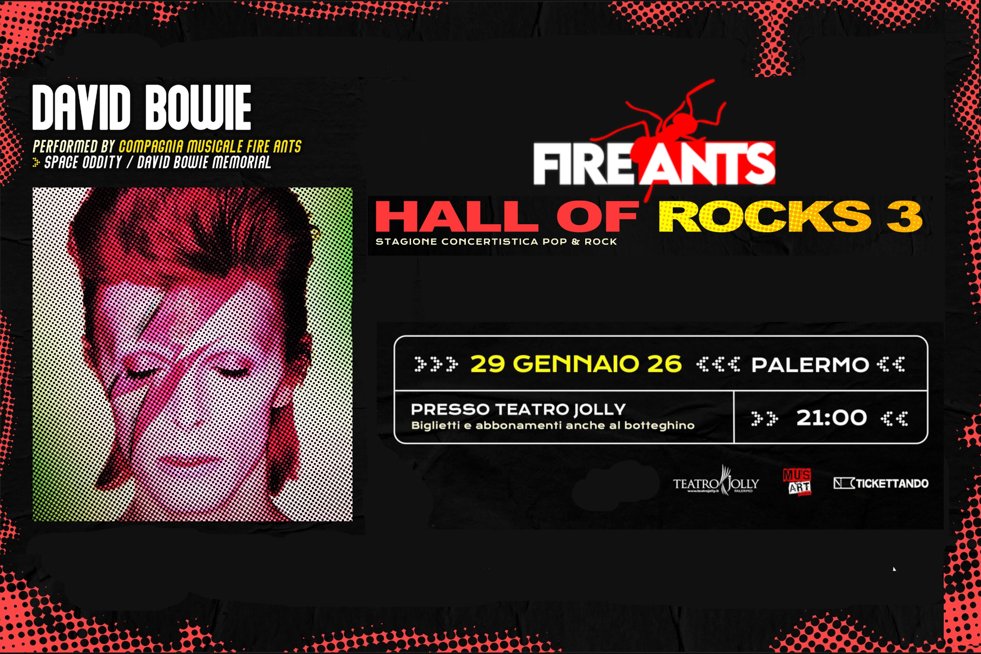 ''Space Oddity - David Bowie Memorial'' al Teatro Jolly di Palermo ...